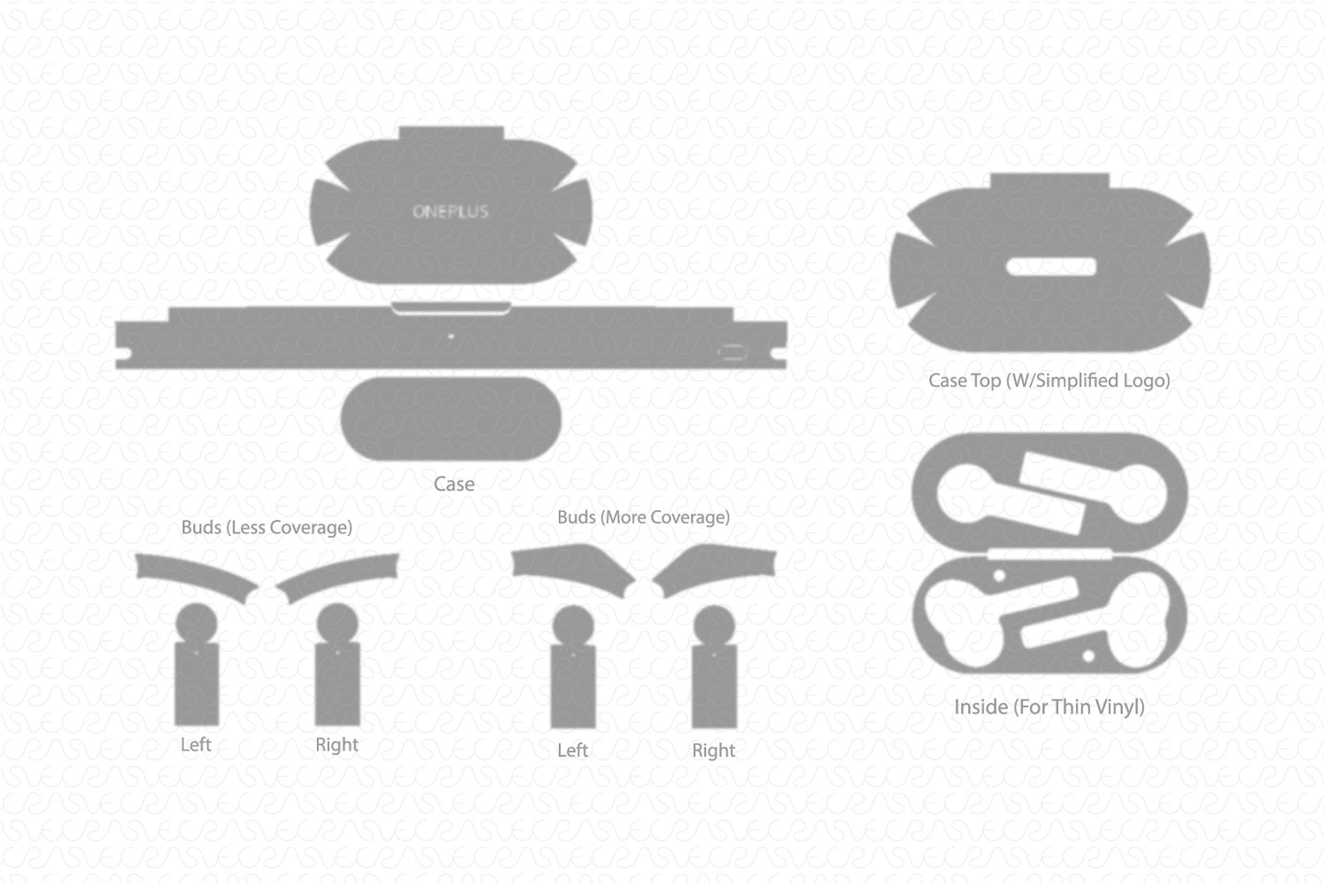 Vinyl Ready Vector Cut File Templates for AirPods / Earbuds Skins in Ai ...
