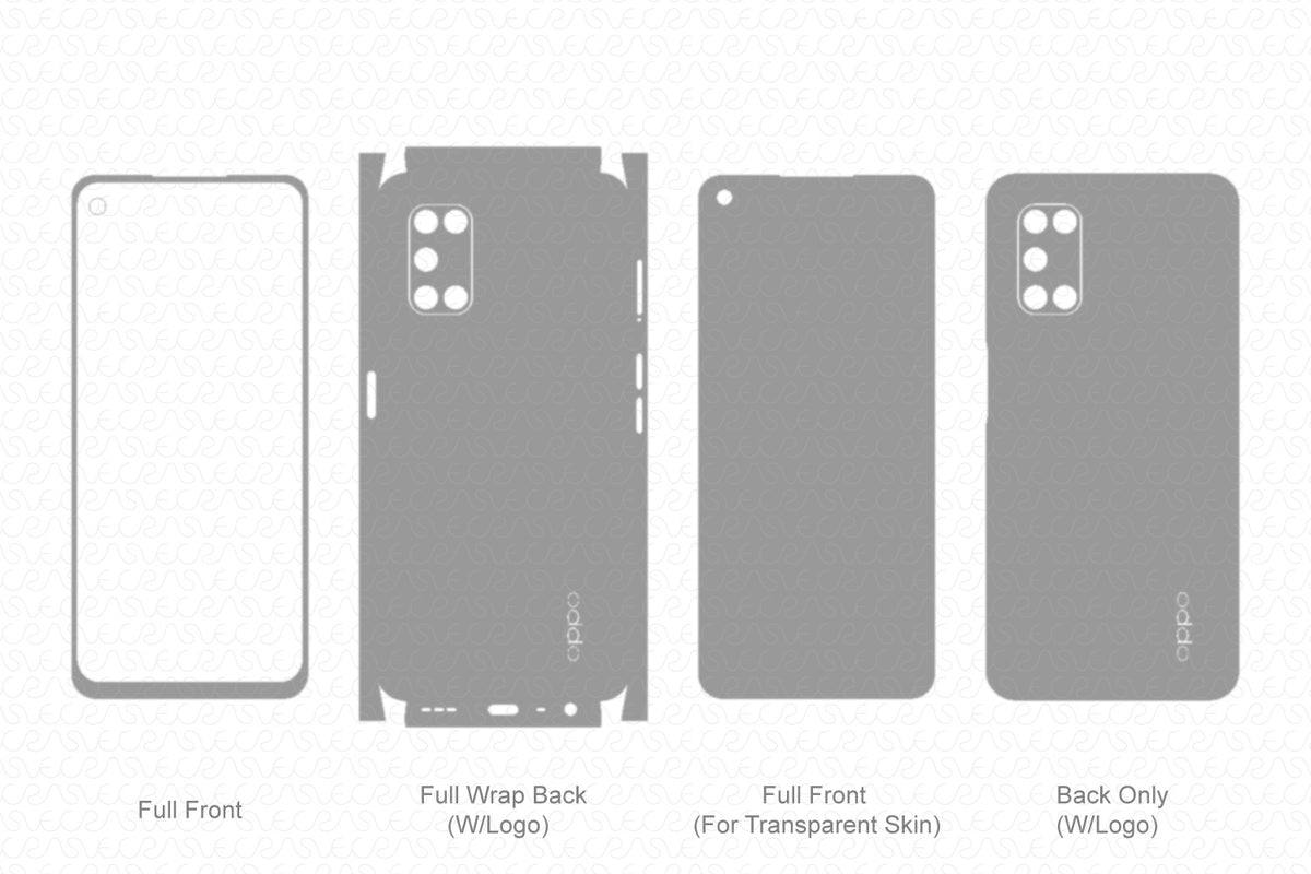 Oppo A52 Skin Template Vector 2020 — VecRas