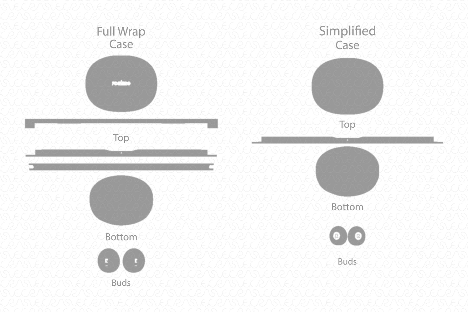 Vinyl Ready Vector Cut File Templates for AirPods / Earbuds Skins in Ai ...