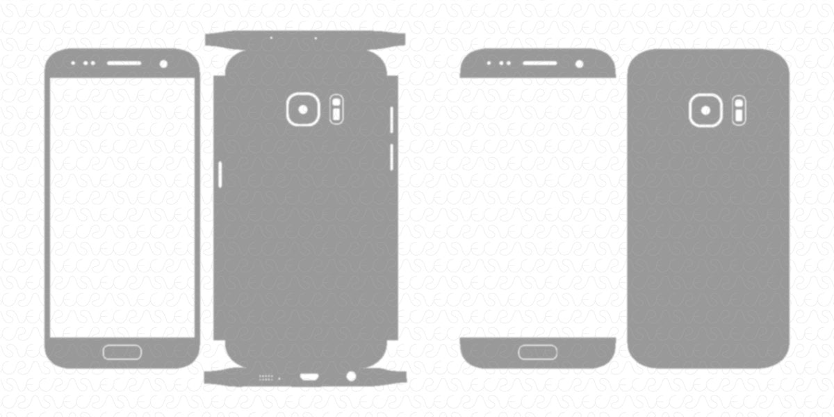 Samsung Galaxy S7 Skin CutFile Vector Template Full Wrap SVG — VecRas