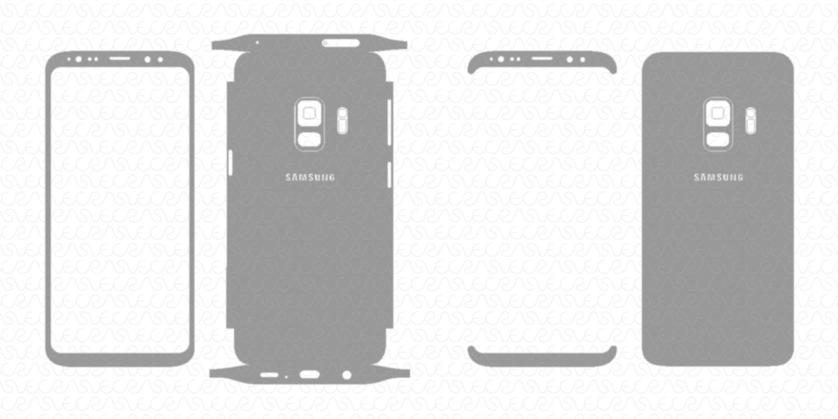 Galaxy S9 (2018) Skin CutFile Vector Template Full Wrap SVG — VecRas