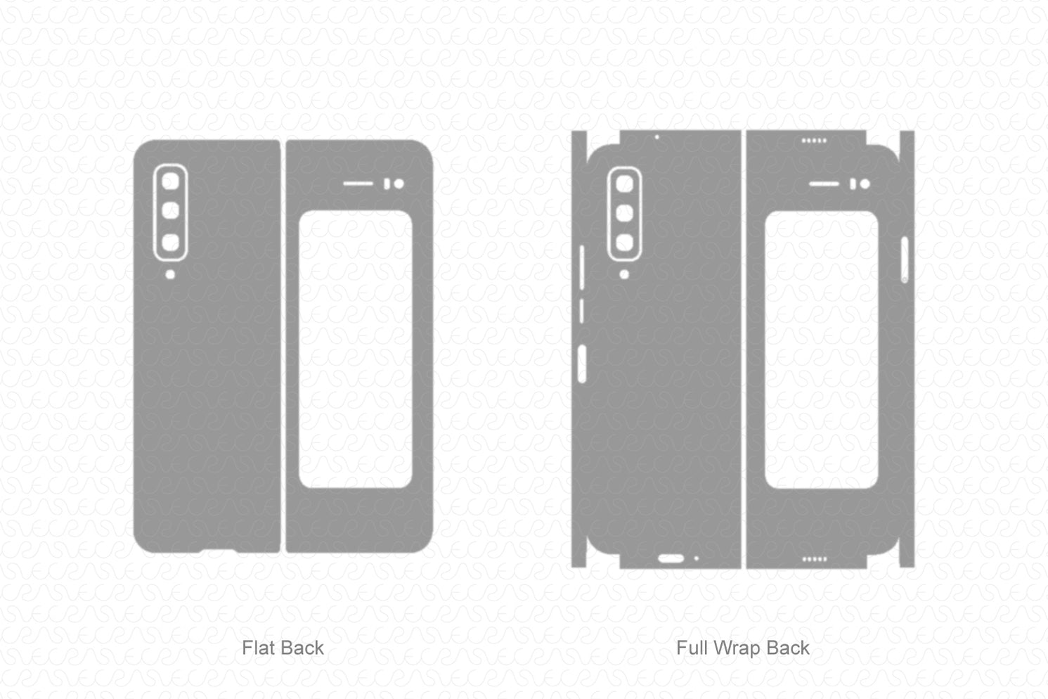Galaxy Fold 2019 Skin CutFile Vector Template Full Wrap SVG — VecRas