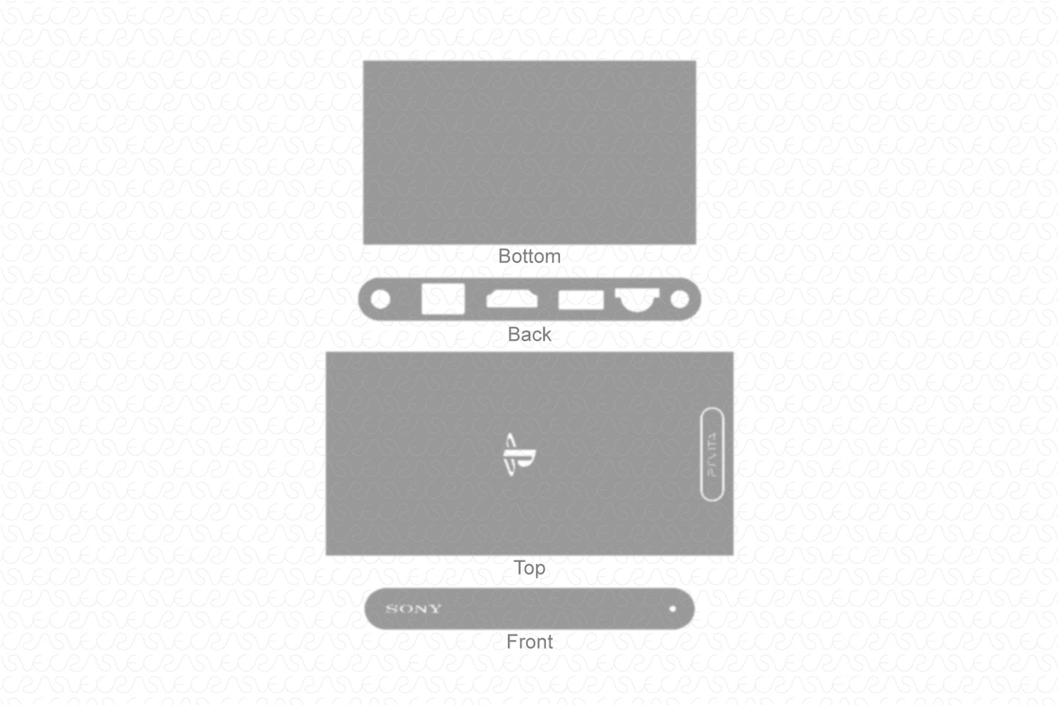 Sony PlayStation Vita TV 2014 Skin CutFile Vector Template Full Wrap ...