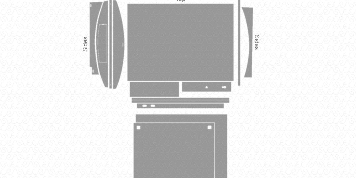 Sony PS3 Gaming Console Skin CutFile Vector Template Full Wrap SVG — VecRas