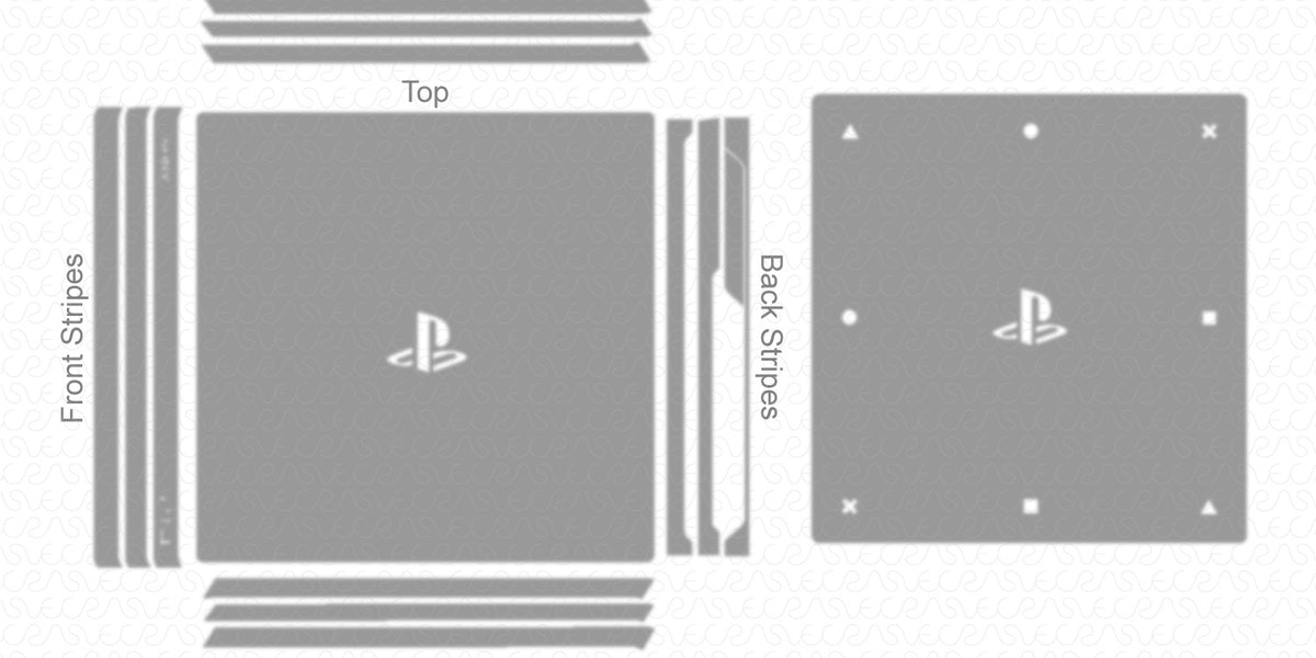 Sony PS4 Pro Gaming Console Skin CutFile Vector Template Full Wrap SVG ...