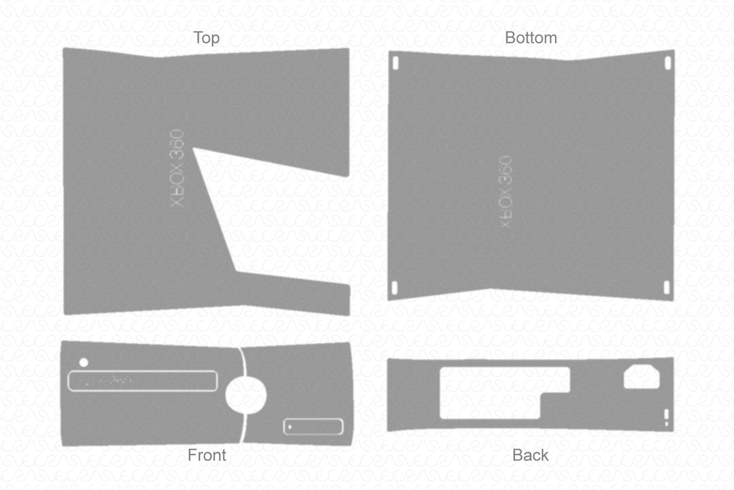 Vinyl Ready Vector Cut File Templates for Xbox Gaming Skins in Ai, PLT ...