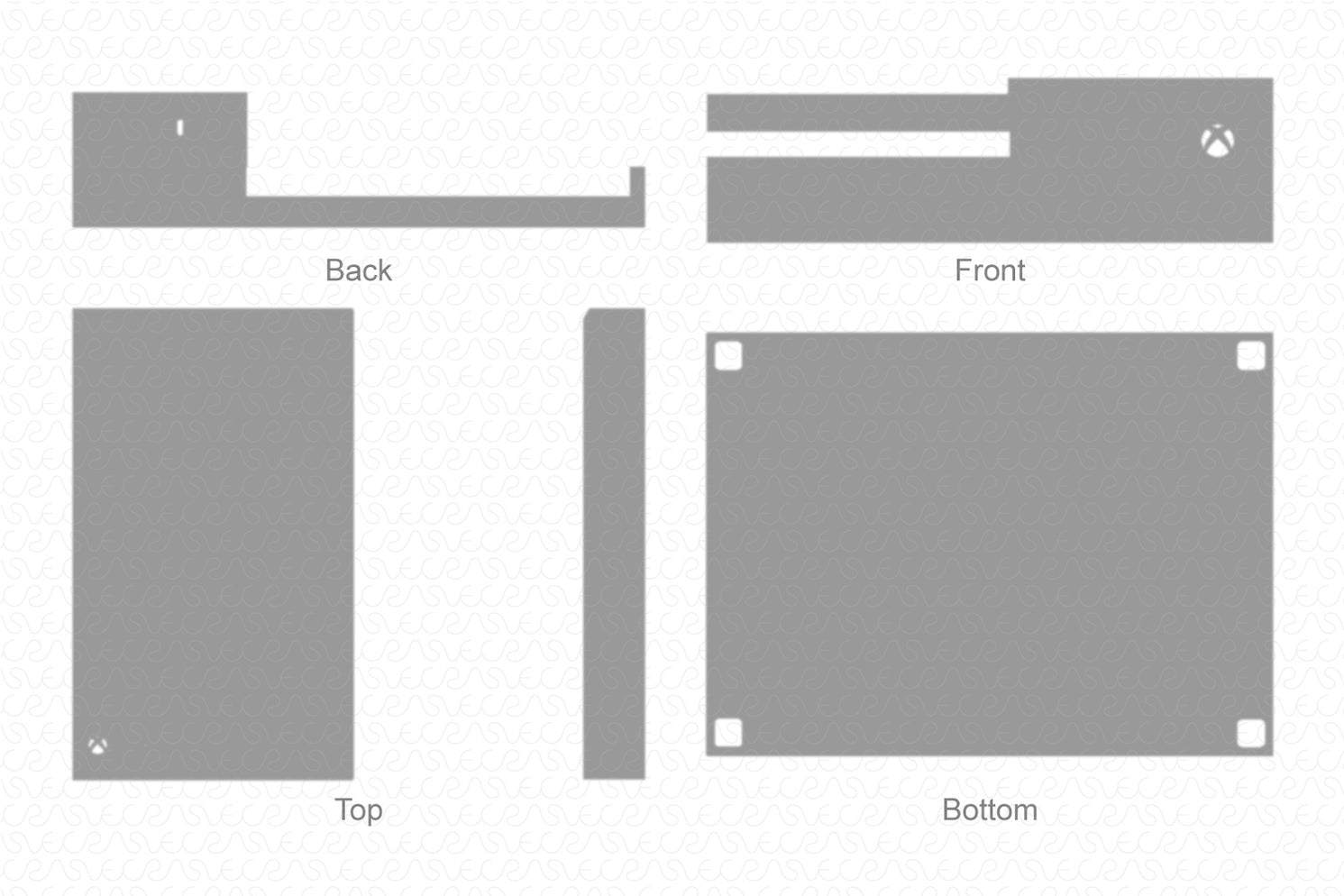 Microsoft Xbox One Gaming Console Skin CutFile Vector Template Full ...