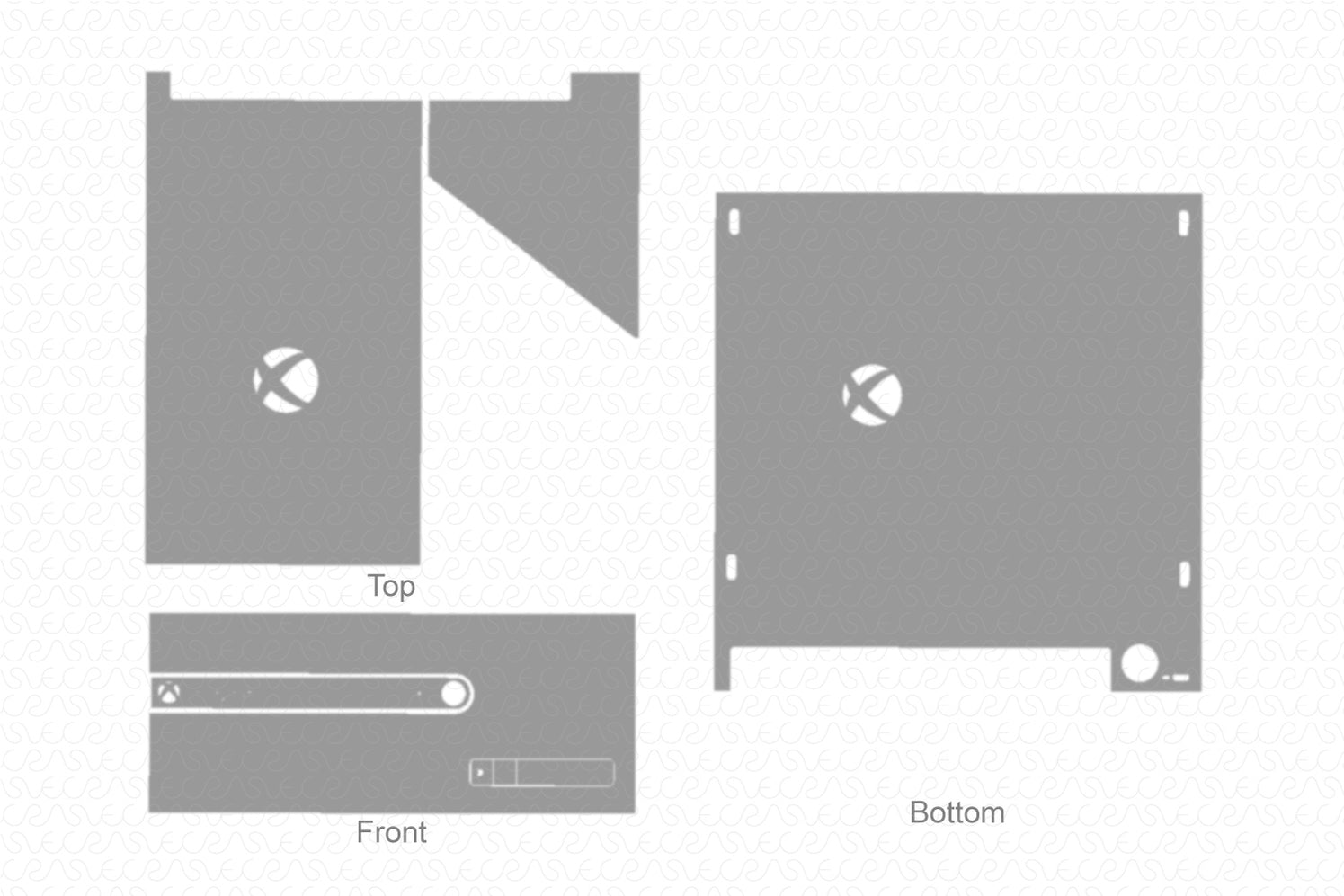 Vinyl Ready Vector Cut File Templates for Xbox Gaming Skins in Ai, PLT ...