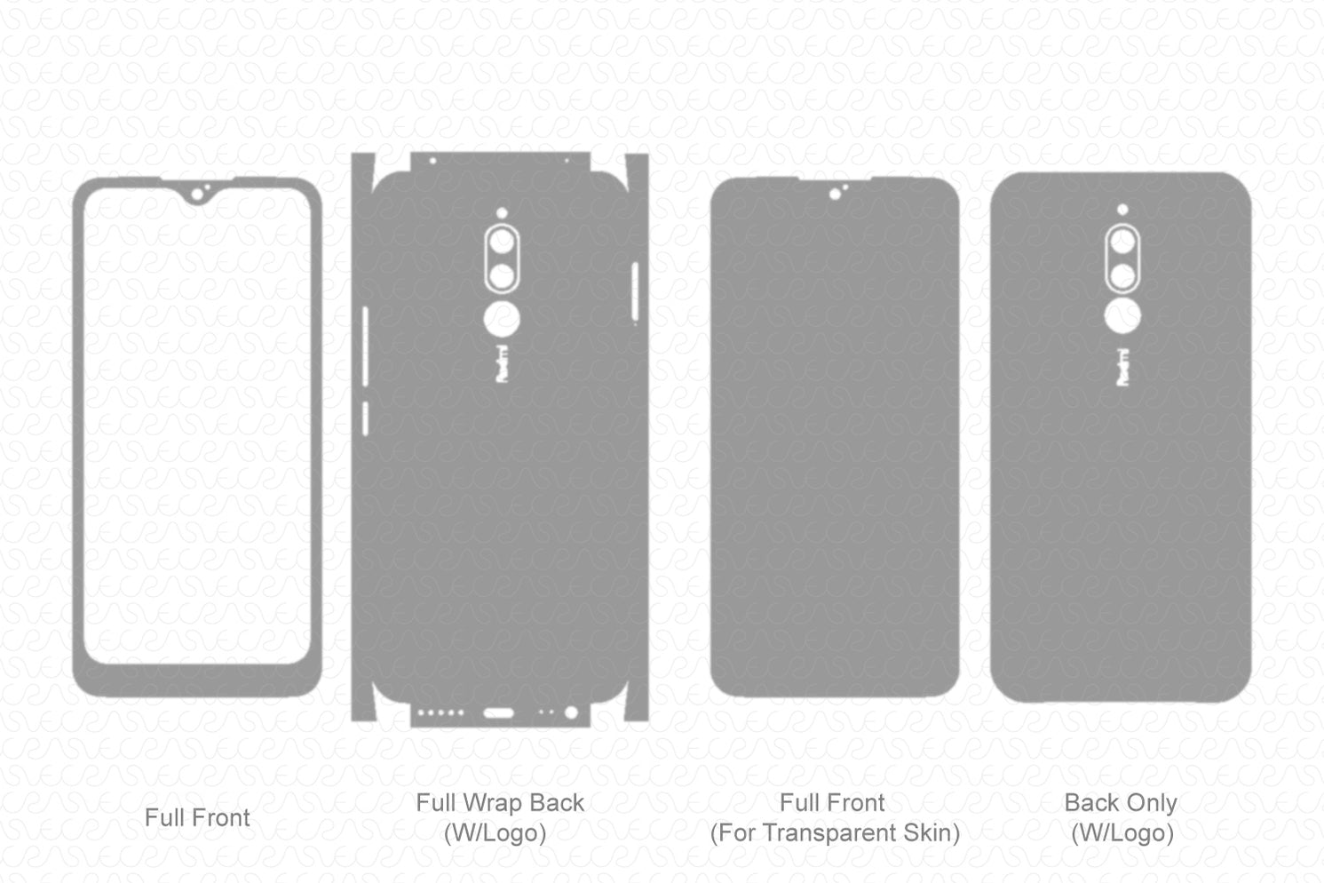 Redmi 8 (2019) Skin Template Vector — VecRas