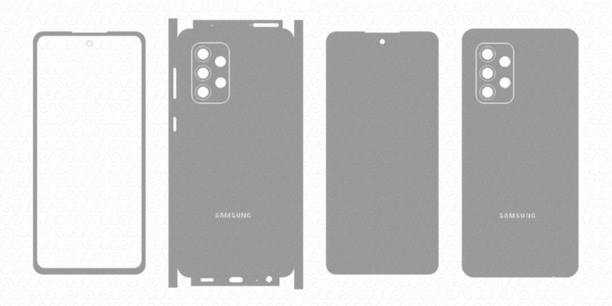 Galaxy A72 4G Skin CutFile Vector Template Full Wrap SVG — VecRas