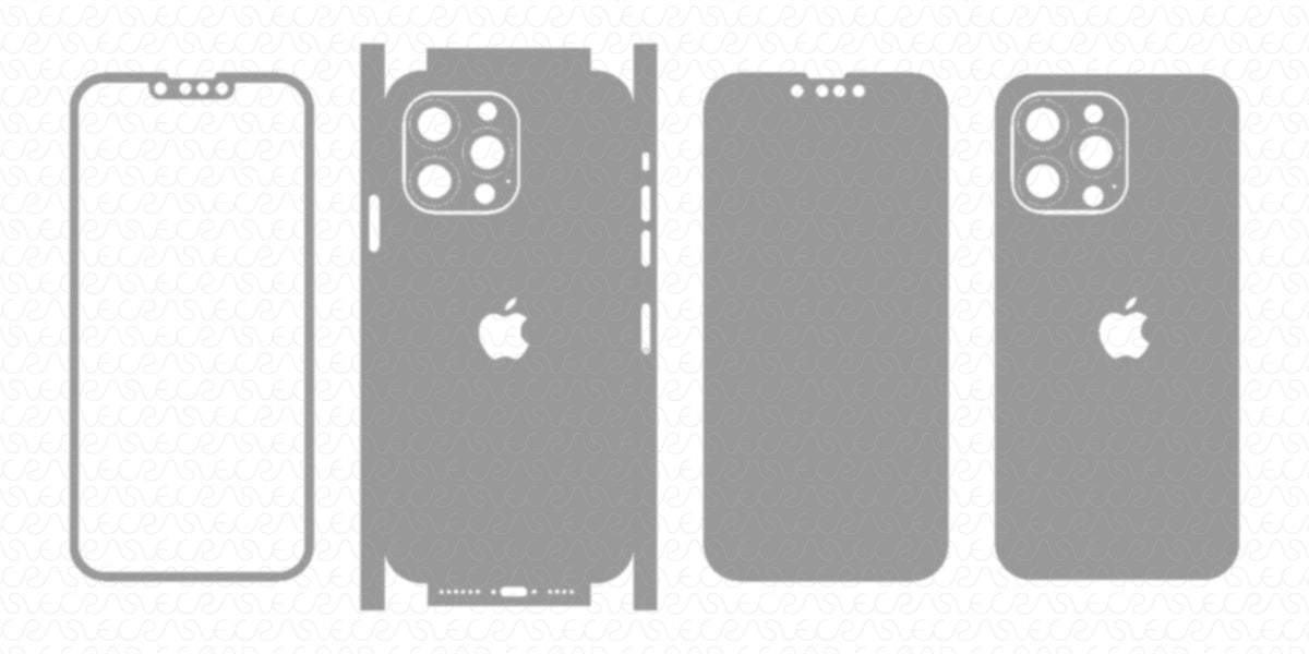iPhone 13 Pro Max Skin CutFile Vector Template Full Wrap SVG — VecRas