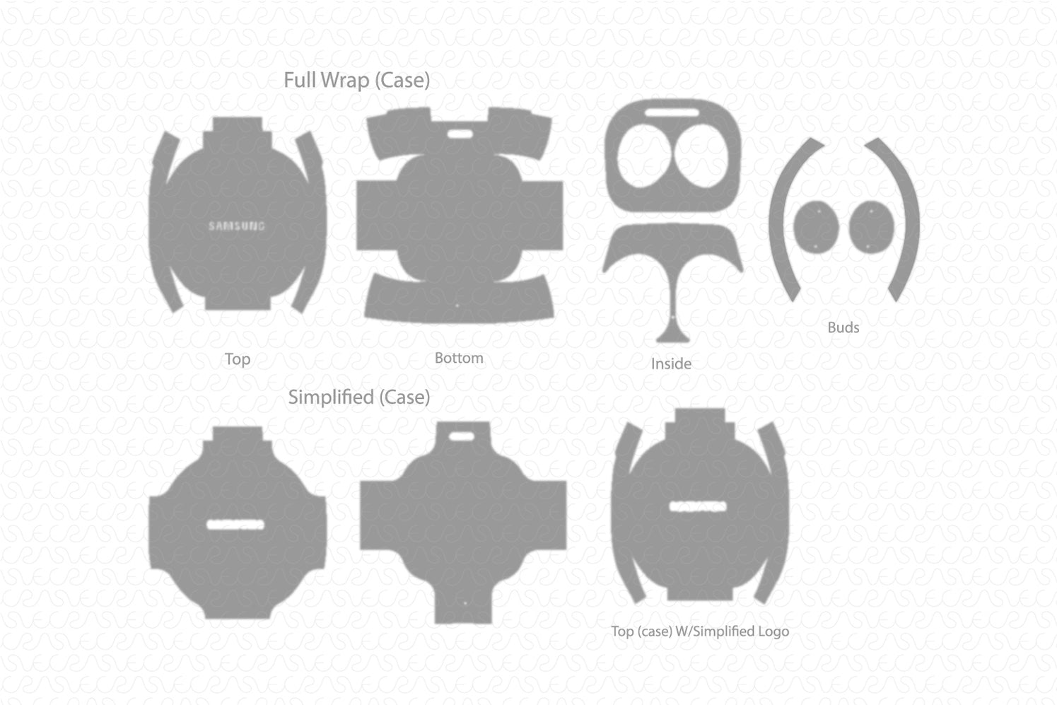 Vinyl Ready Vector Cut File Templates for AirPods / Earbuds Skins in Ai ...
