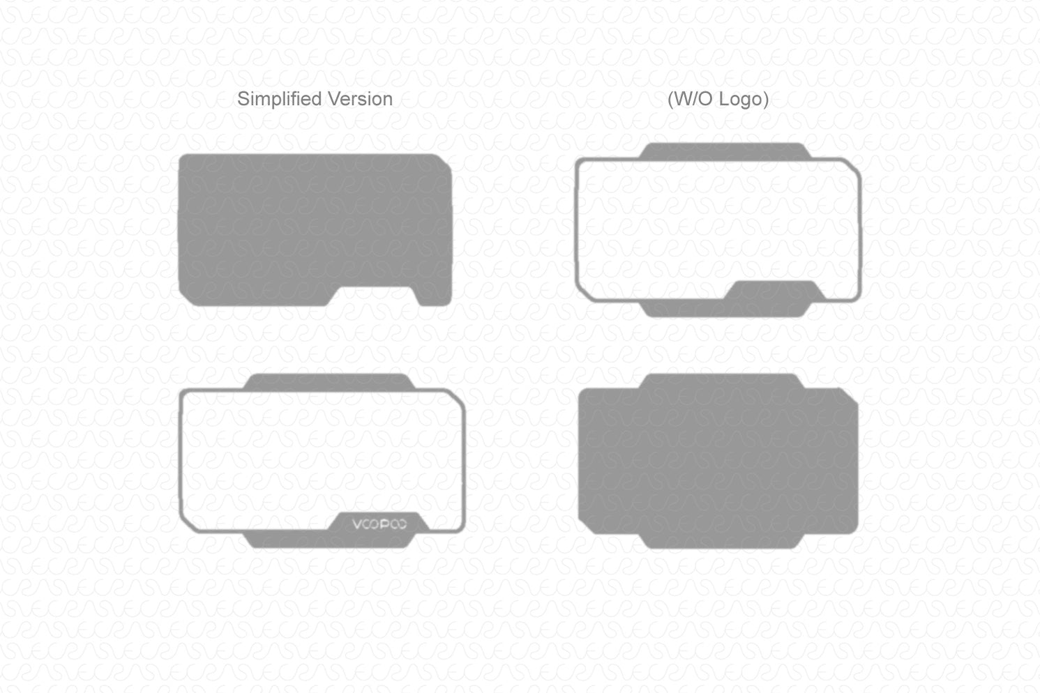 VooPoo Drag 2 platinum (2018) Skin CutFile Vector Template Full Wrap ...