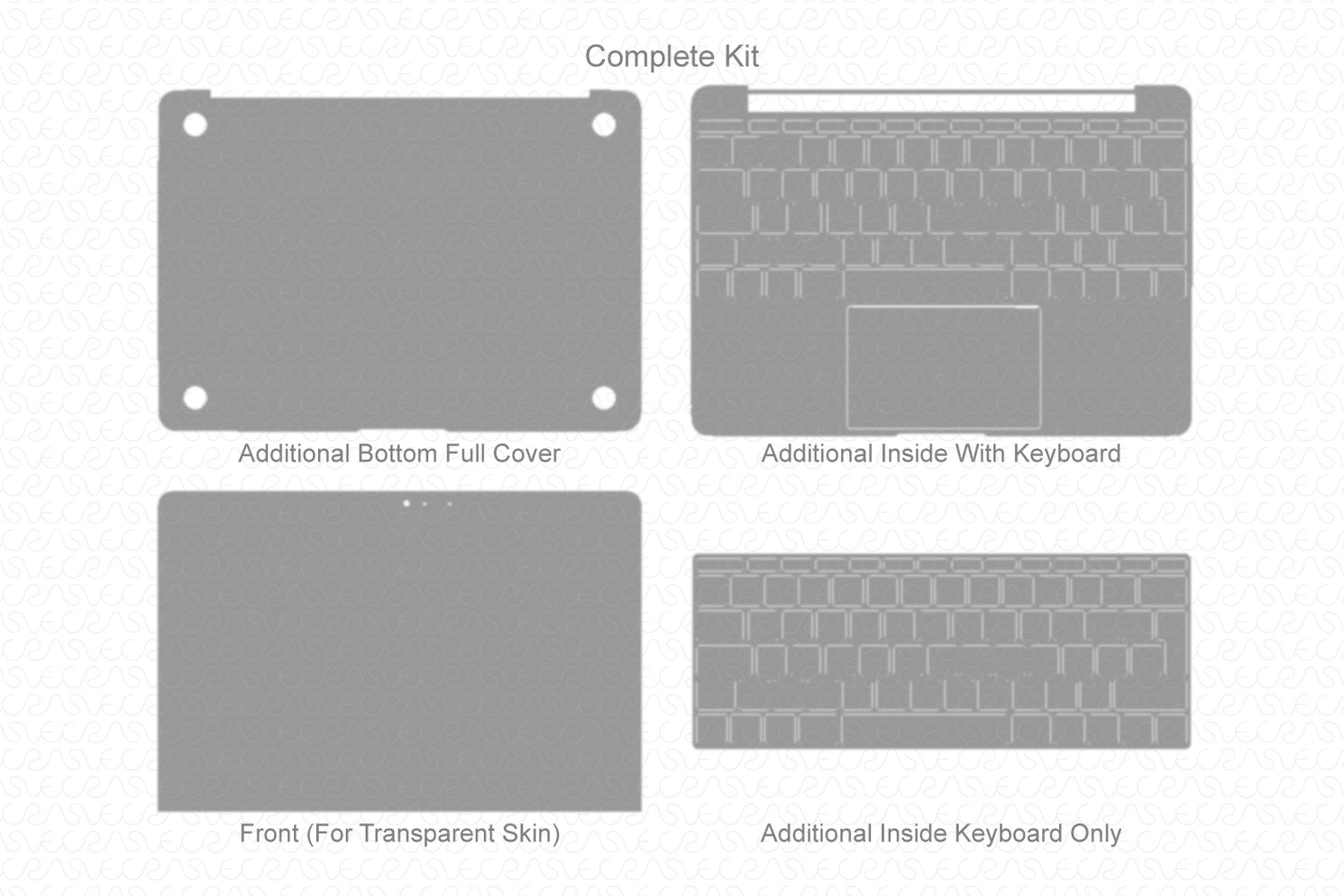 MacBook 12” (2015) Skin CutFile Vector Template Full Wrap SVG — VecRas