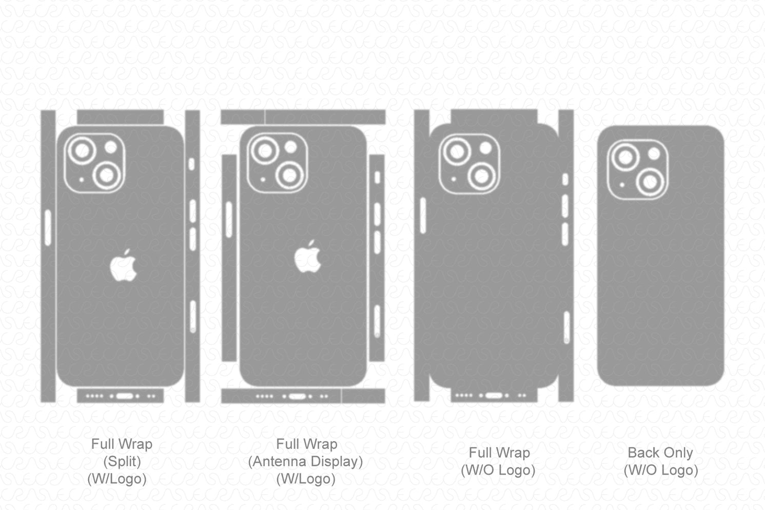 iPhone 13 Mini Skin CutFile Vector Template Full Wrap SVG — VecRas