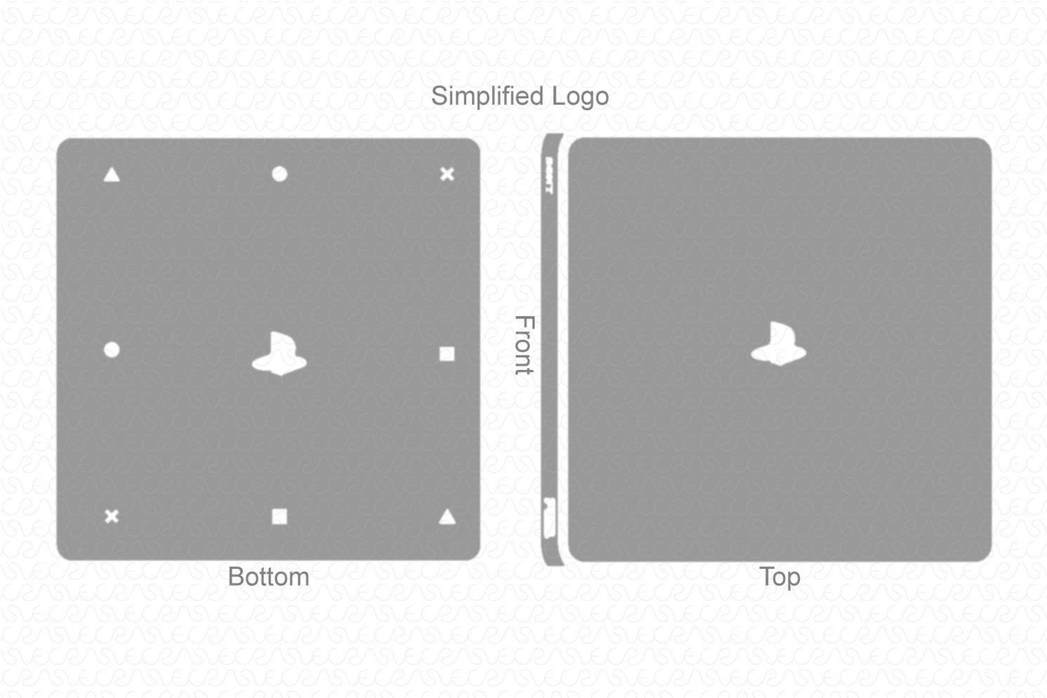 Sony PS4 Slim Gaming Console Skin CutFile Vector Template Full Wrap SVG ...