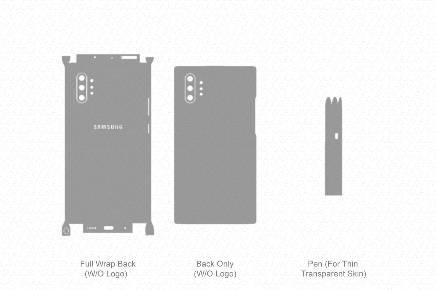 Galaxy Note 10 Plus (2019) Skin Template Vector — VecRas