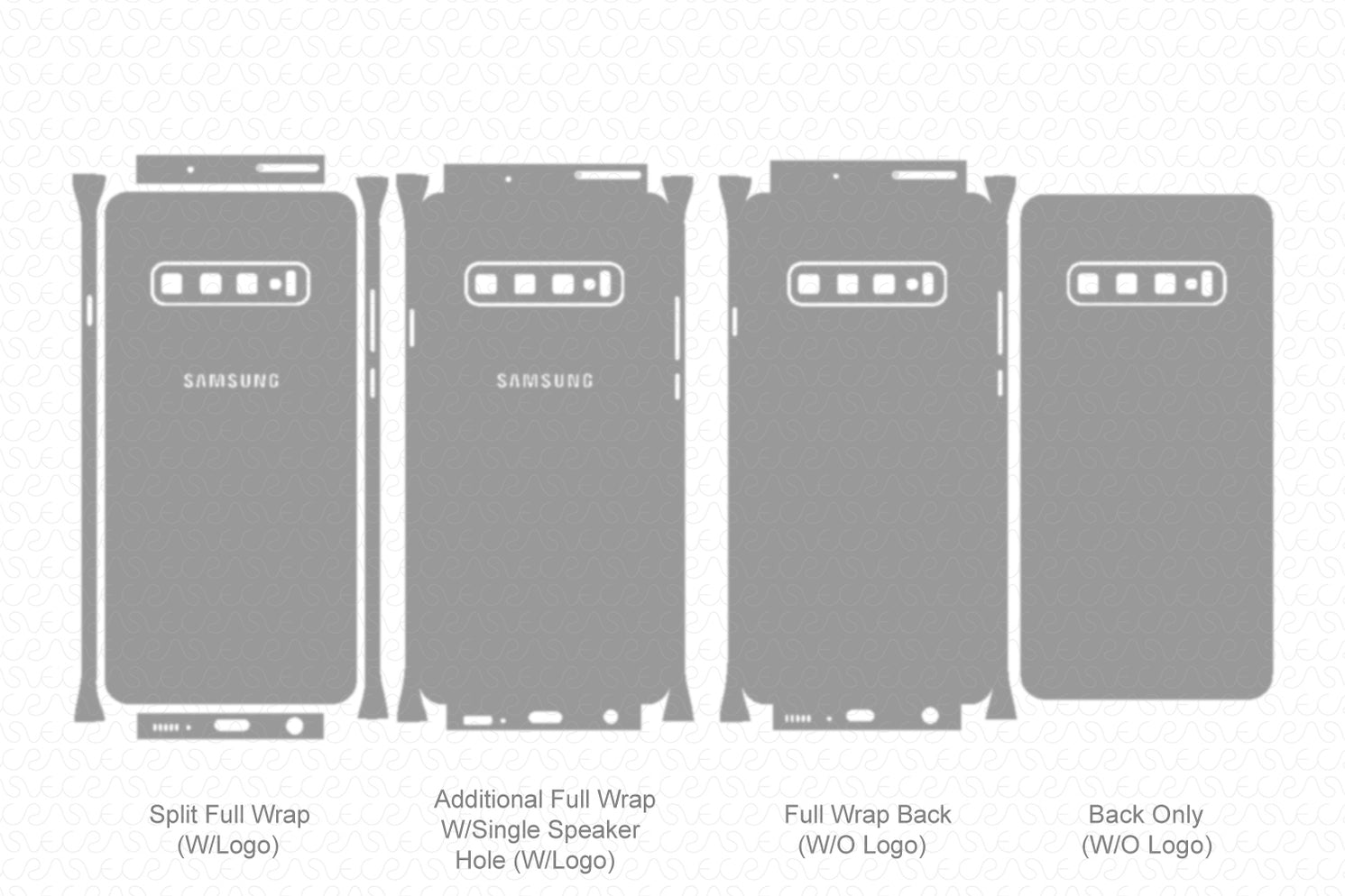Galaxy S10 (2019) Skin CutFile Vector Template Full Wrap SVG — VecRas