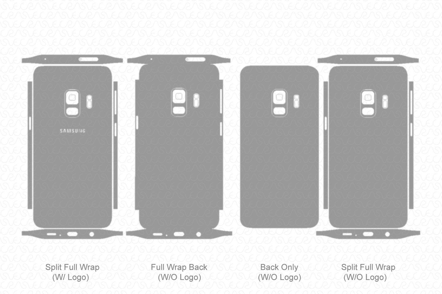 Galaxy S9 (2018) Skin CutFile Vector Template Full Wrap SVG — VecRas
