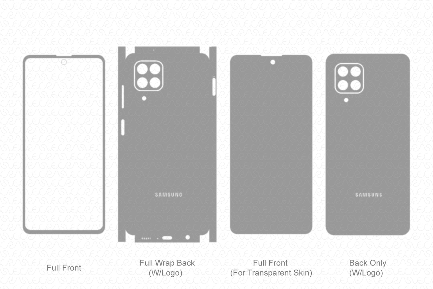 Galaxy F62 Full Wrap Skin Vector CutFile Template — VecRas