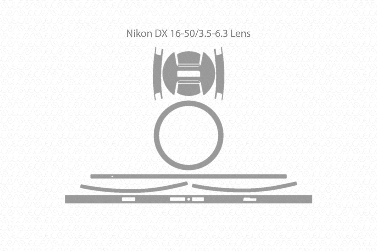 Nikon DX 16-50mm Lens Skin CutFile Vector Template Full Wrap SVG — VecRas