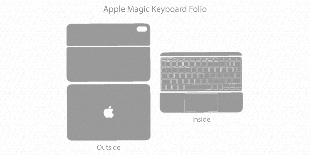 Apple Magic Keyboard Folio Skin CutFile Vector Template Full Wrap SVG ...