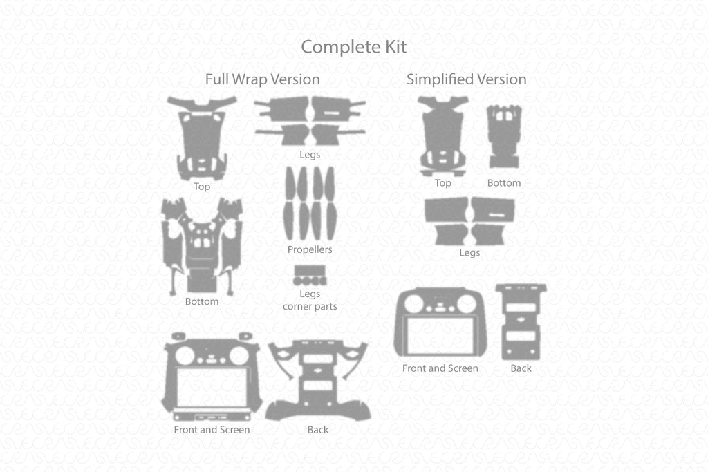 Cut Ready Vector Cut File Templates for DJI / Drone Skins in Ai, PLT ...