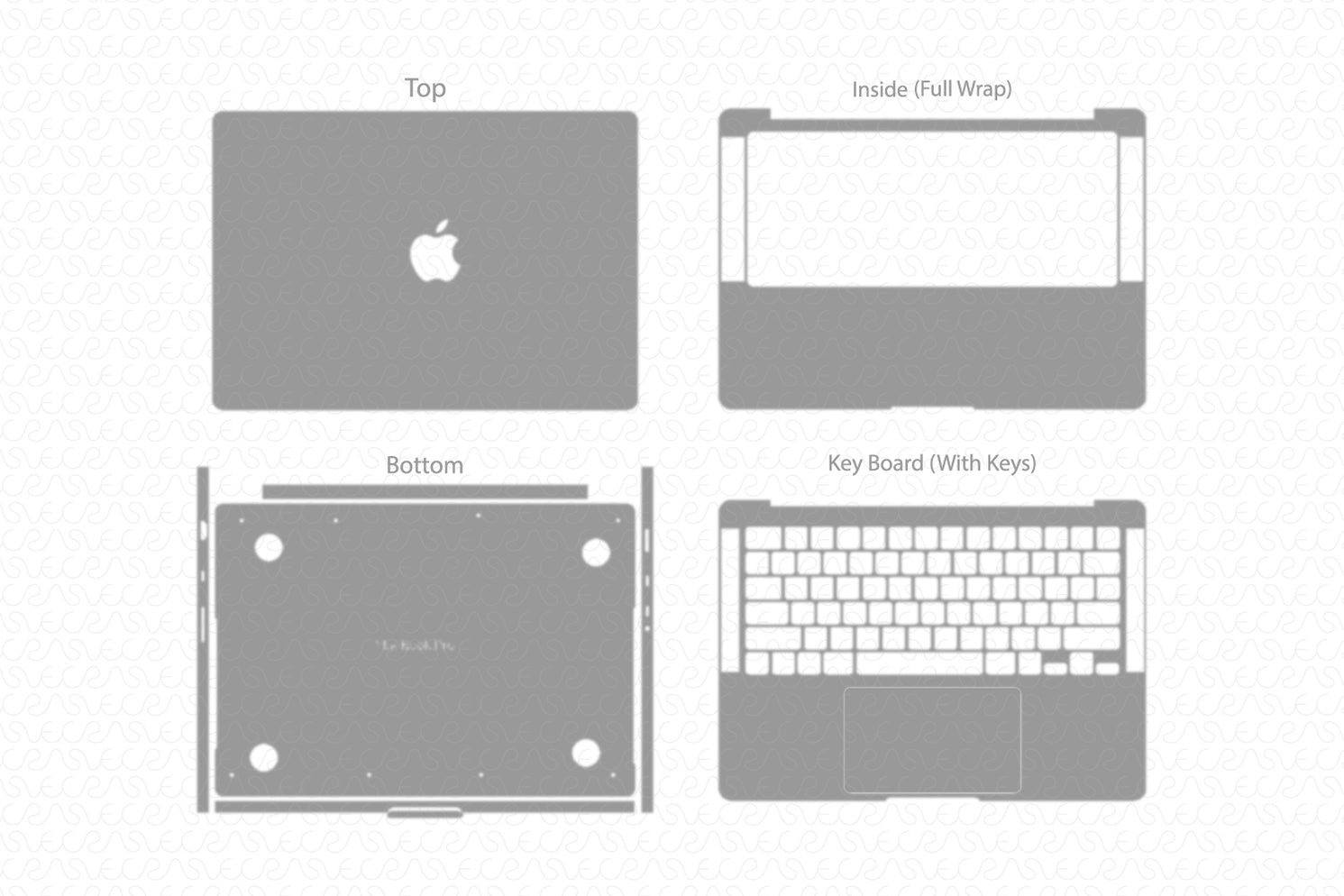Precise Fit MacBook Pro 16 M1 Pro 2021 Skin CutFile Vector Template ...