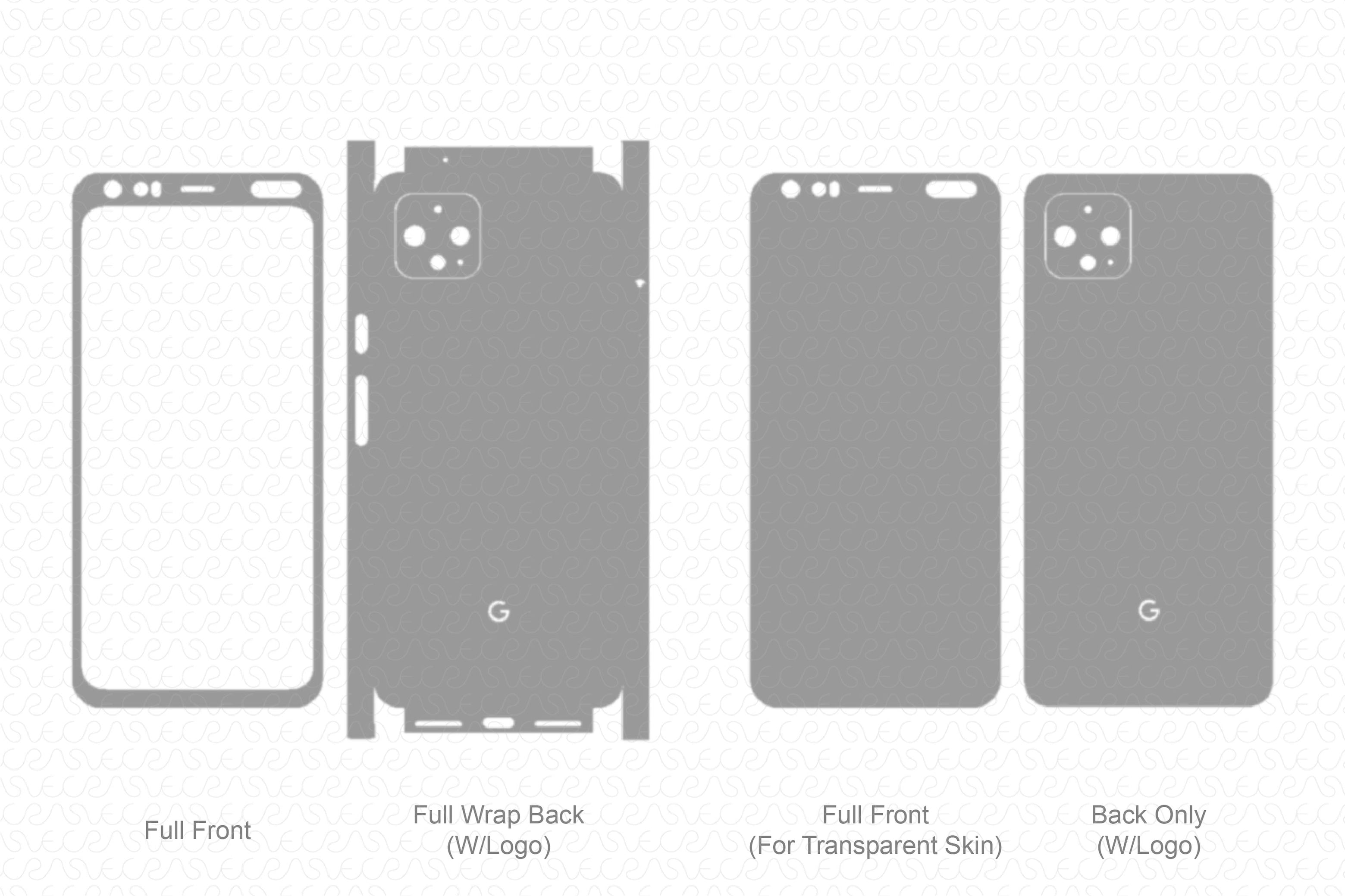 Google Pixel 4 XL (2019) Skin Template Vector — VecRas