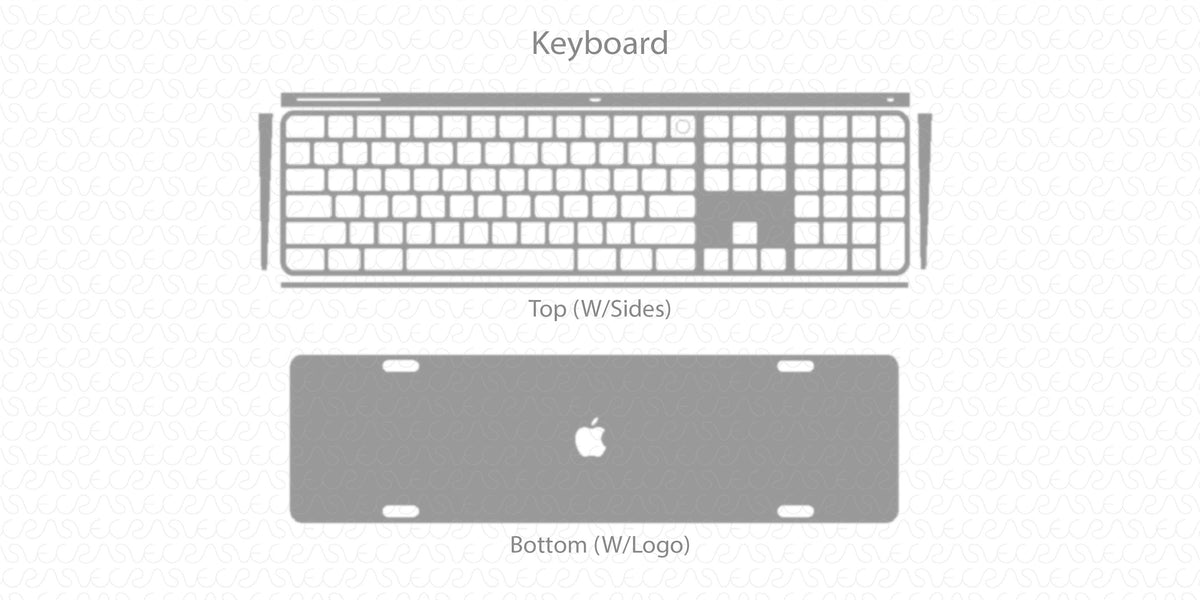 Magic Keyboard Touch ID-Numeric Keypad A2520 Skin CutFile Vector ...
