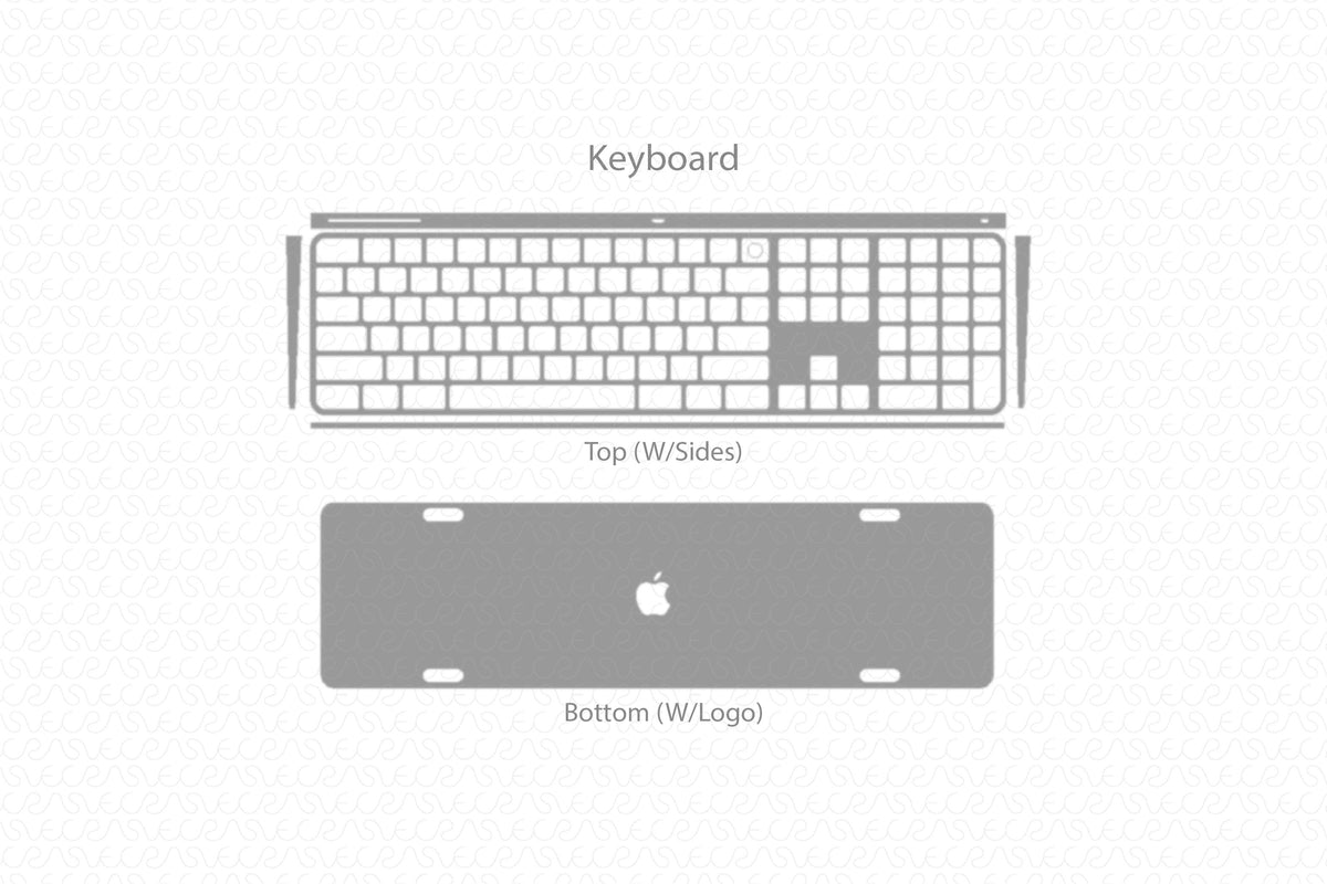 Magic Keyboard Touch ID-Numeric Keypad A2520 Skin CutFile Vector ...