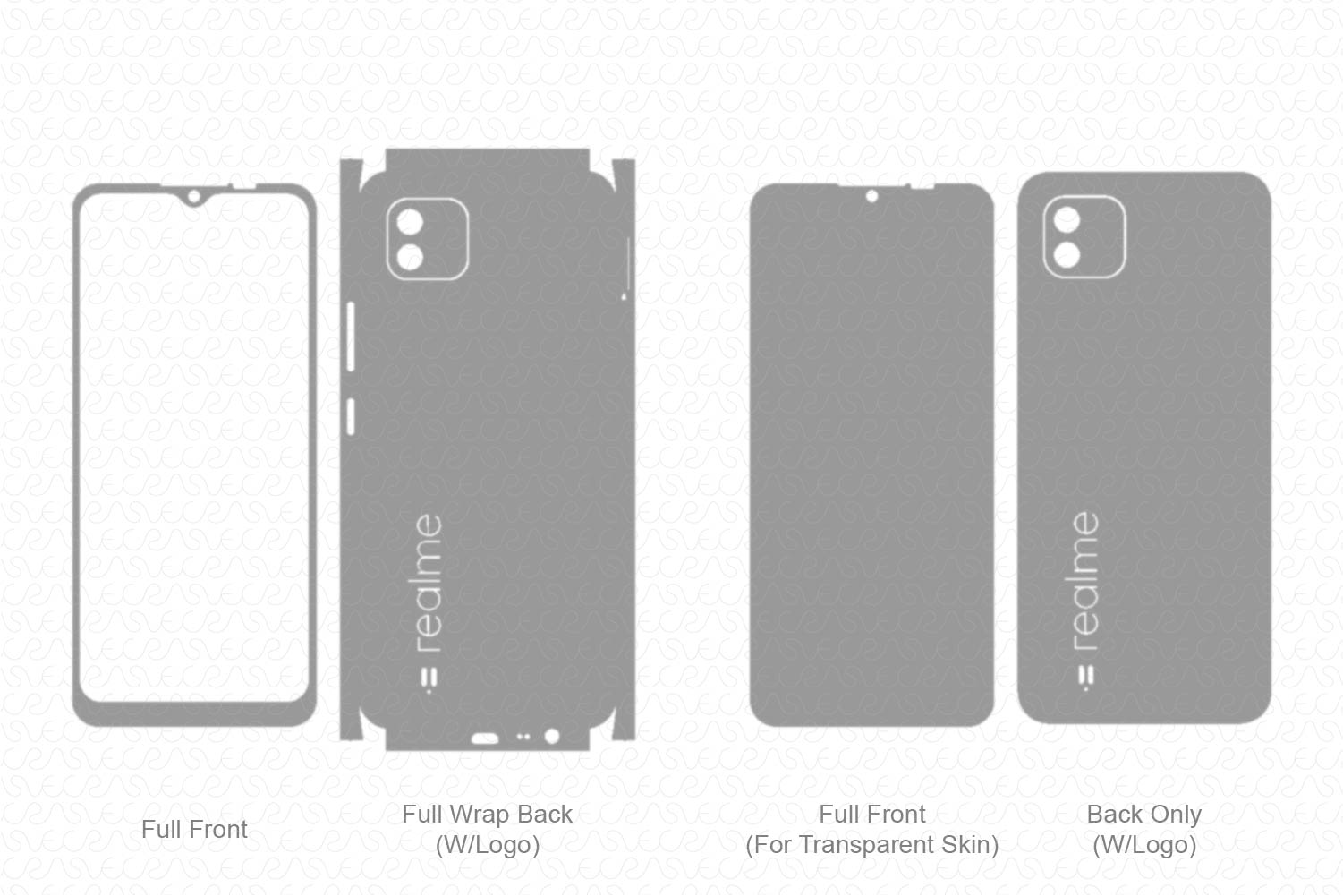 Realme C11 2021 Skin Template Vector — VecRas