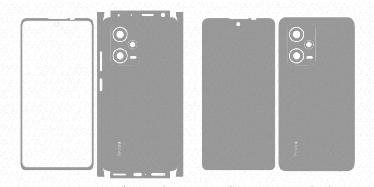 Redmi Note 12 Pro Plus Skin Template Vector 2023 — VecRas