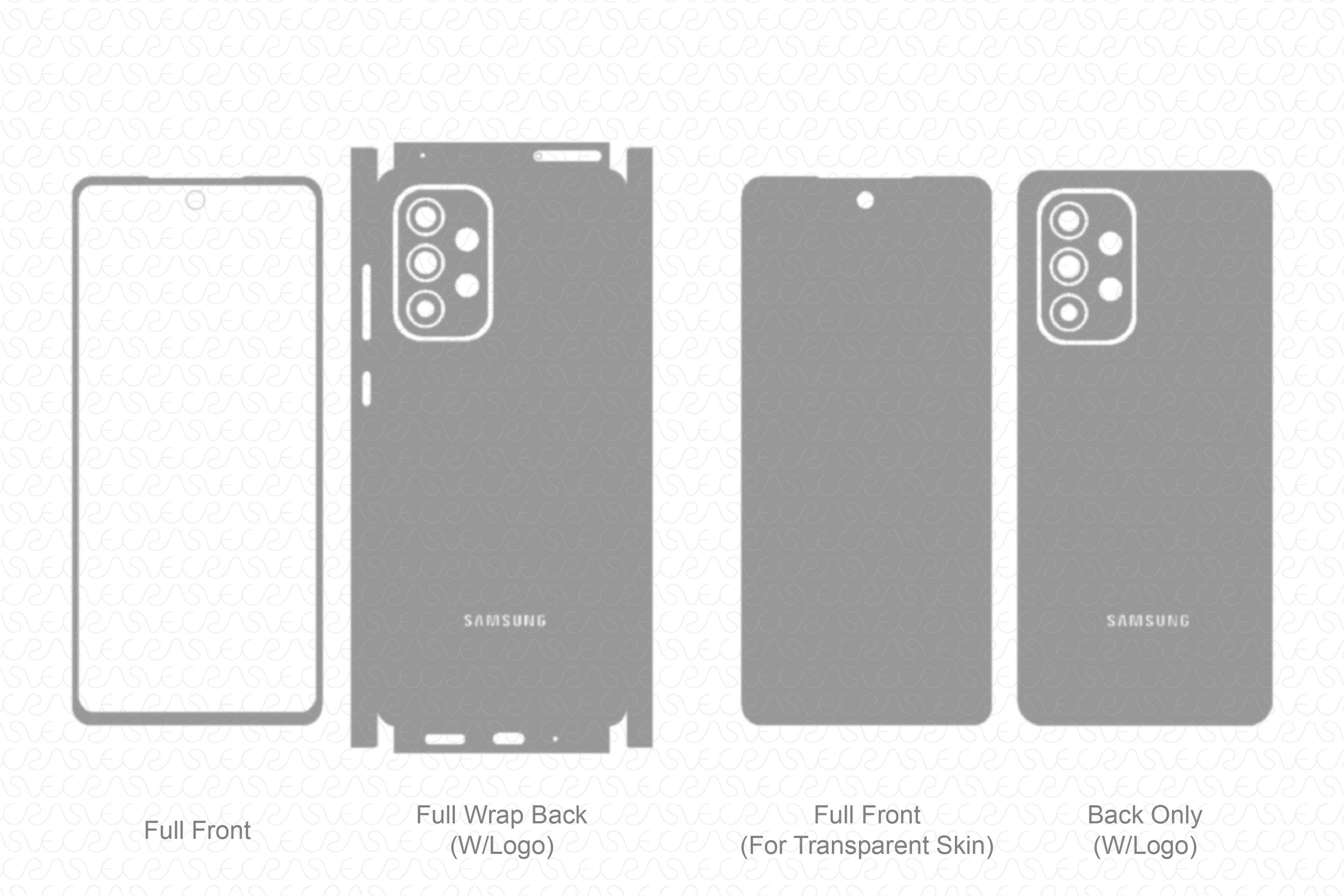 Galaxy A73 5G Skin CutFile Vector Template Full Wrap SVG — VecRas