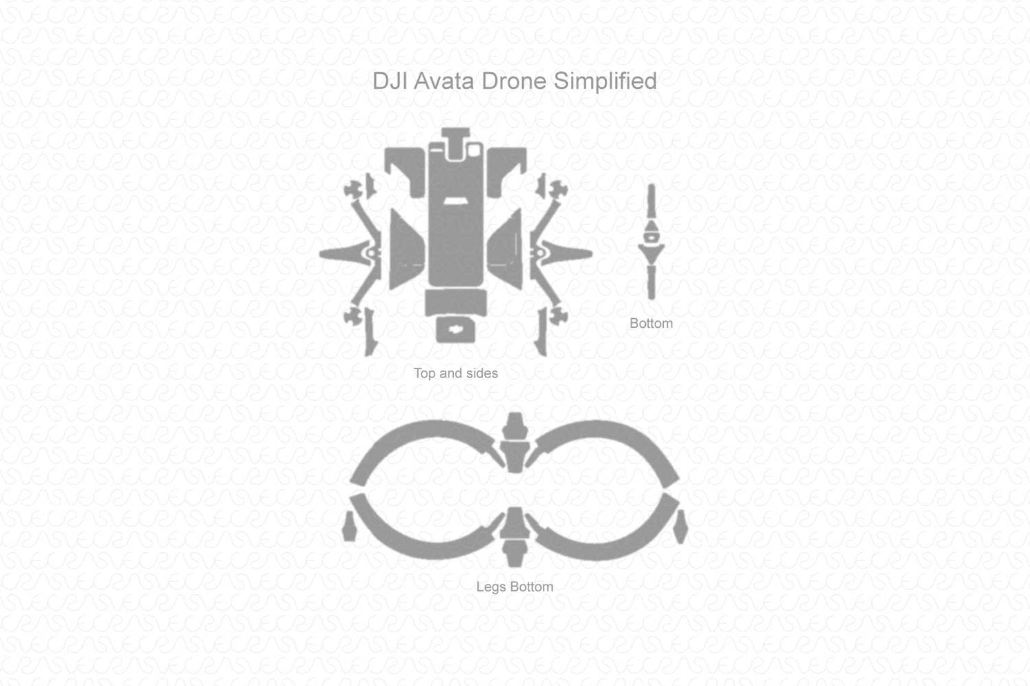 DJI Avata Drone Skin CutFile Vector Template Full Wrap SVG — VecRas