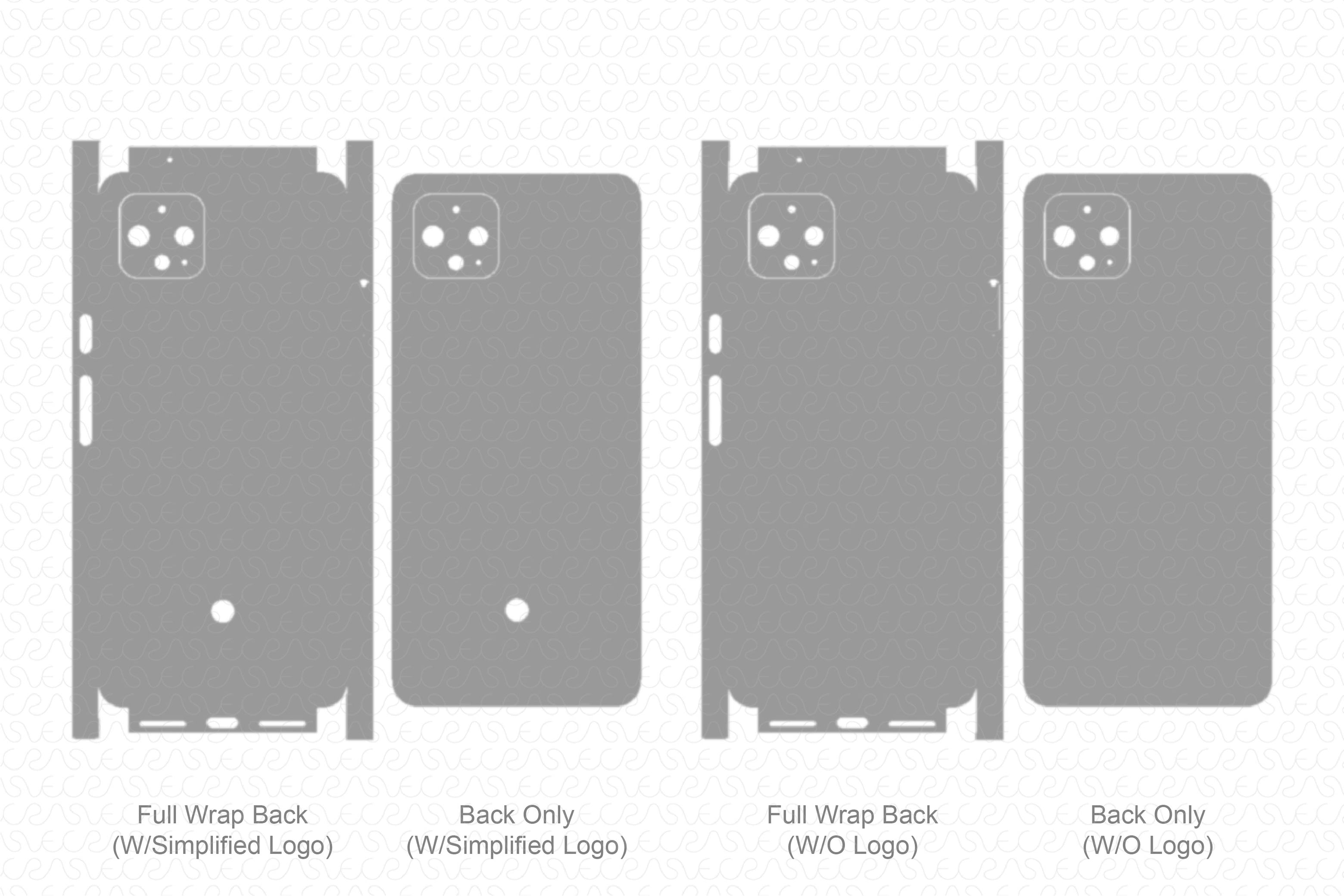 Google Pixel 4 XL (2019) Skin Template Vector — VecRas