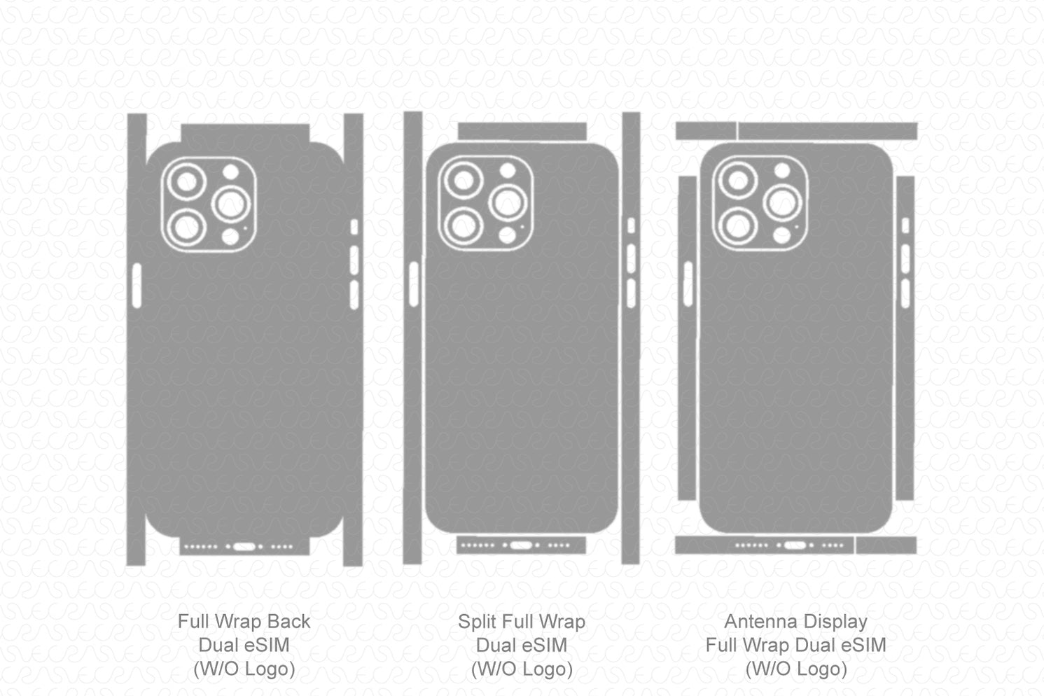 Most Precise iPhone 14 Pro Max Skin CutFile Vector Template Full Wrap ...