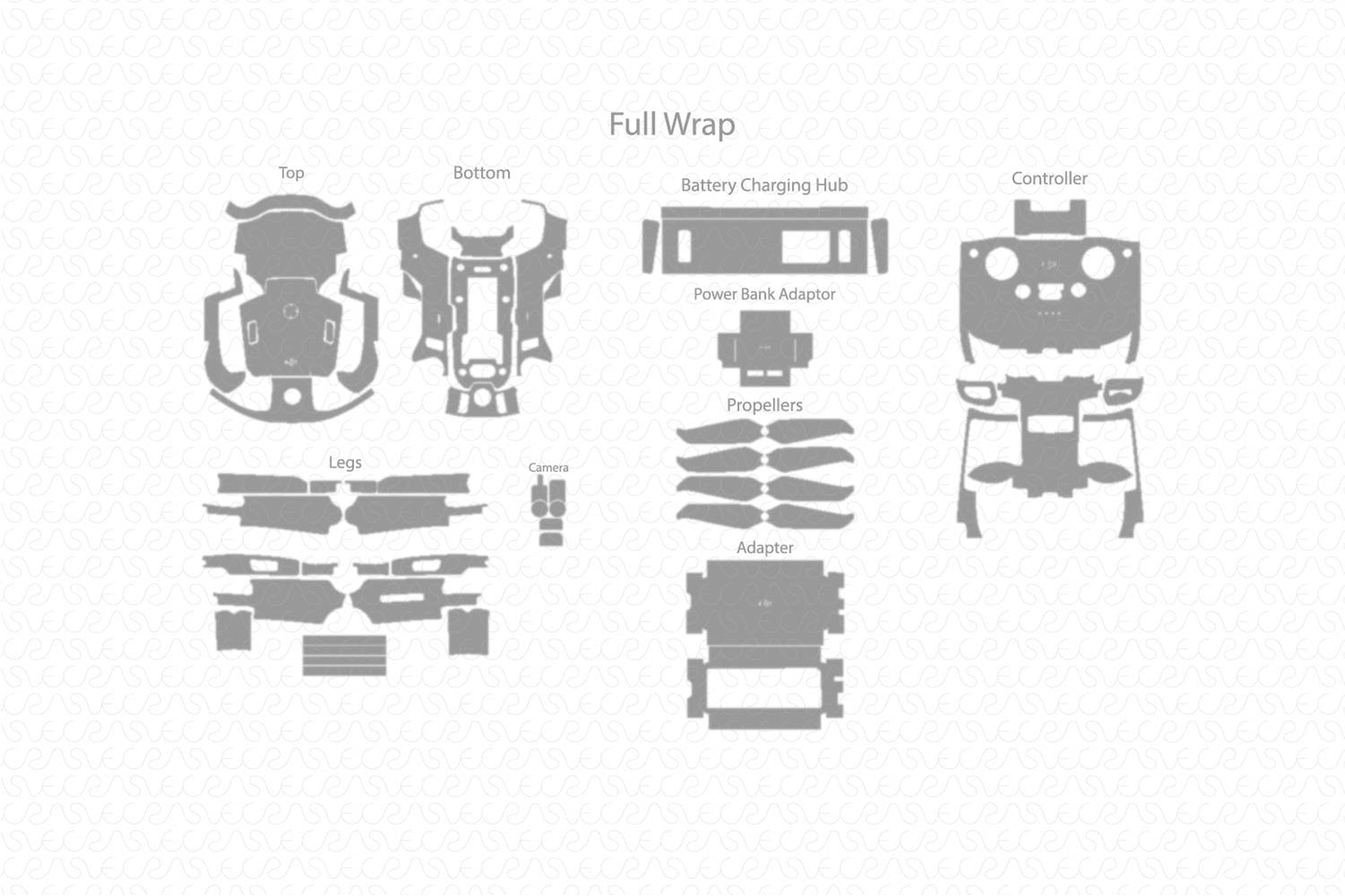 Cut Ready Vector Cut File Templates for DJI / Drone Skins in Ai, PLT ...