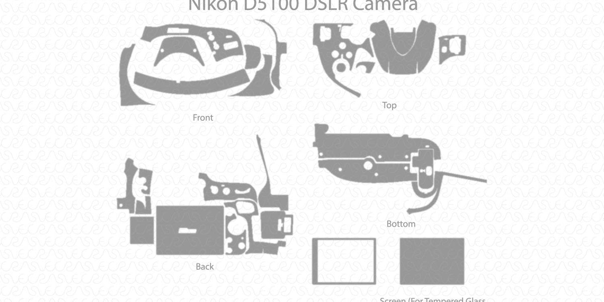 Most Precise Nikon D5100 Skin CutFile Vector Template Full Wrap SVG ...