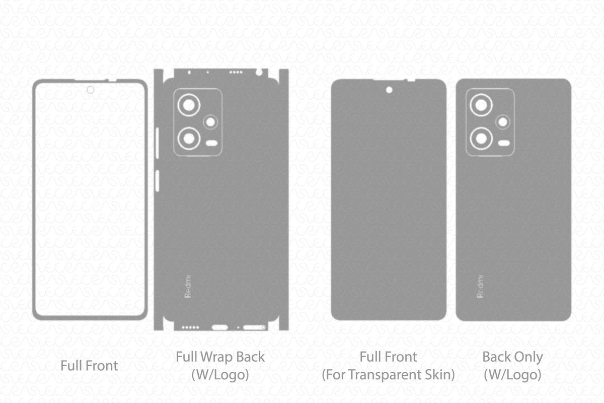 Redmi Note 12 Pro Skin Template Vector 2023 — VecRas