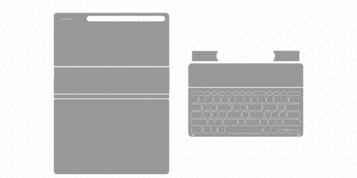 Book Cover Keyboard for Galaxy Tab S8+ Skin CutFile Vector Template ...