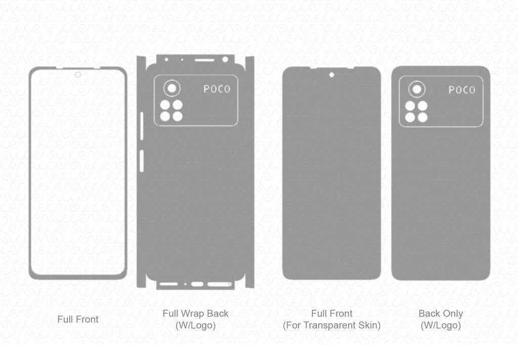 Vinyl Ready Vector Cut File Templates for Xiaomi Phone Skins in Ai, PLT ...