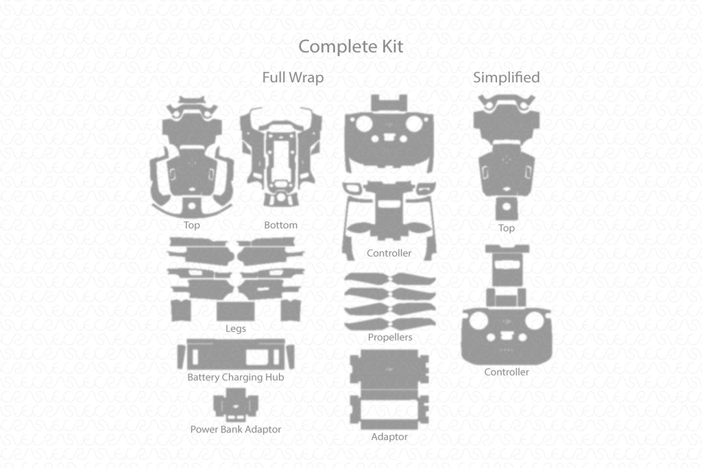 Cut Ready Vector Cut File Templates for DJI / Drone Skins in Ai, PLT ...