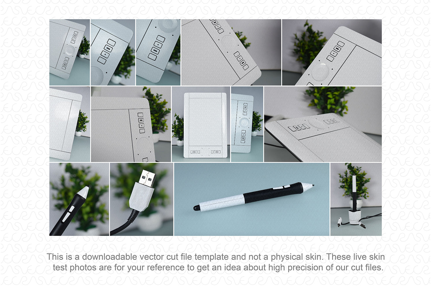 Wacom Intuos Pro Medium Pen Tablet Skin CutFile Vector Template Full ...