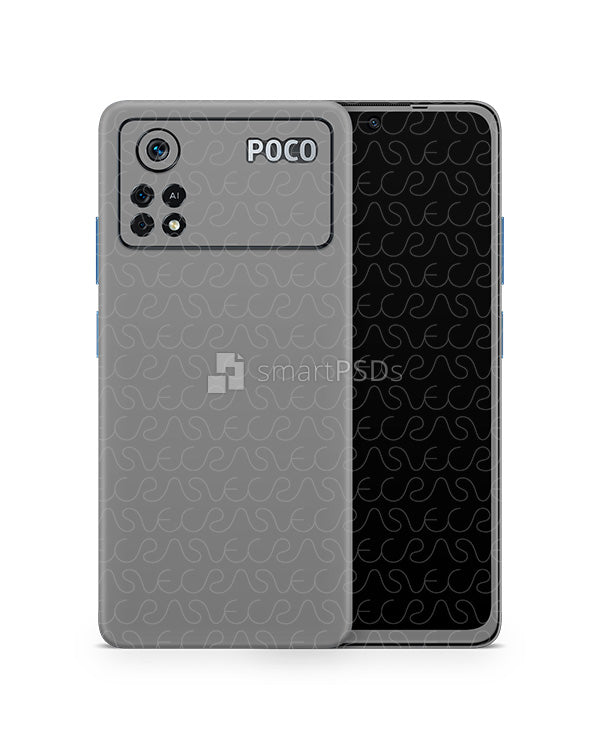 Xiaomi Poco X4 Pro (2022) PSD Skin Mockup Template — VecRas