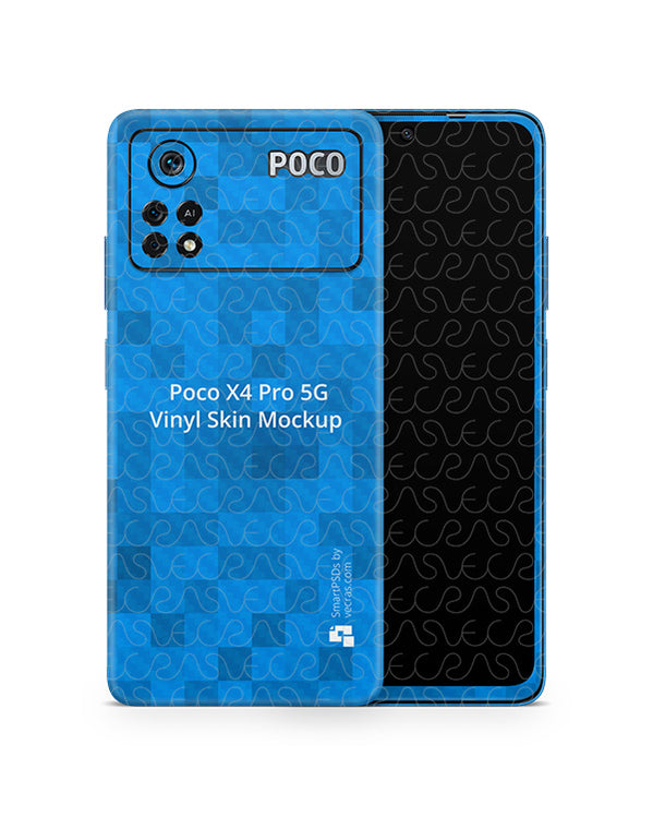 Xiaomi Poco X4 Pro (2022) PSD Skin Mockup Template — VecRas