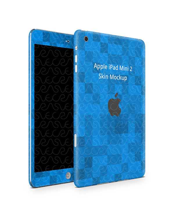 Apple iPad Mini 2 Tablet Skin Design Template (Front-Back Angled) — VecRas
