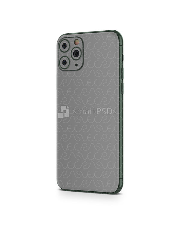 iPhone 11 Pro (2019) PSD Skin Mockup Template (Angled) — VecRas