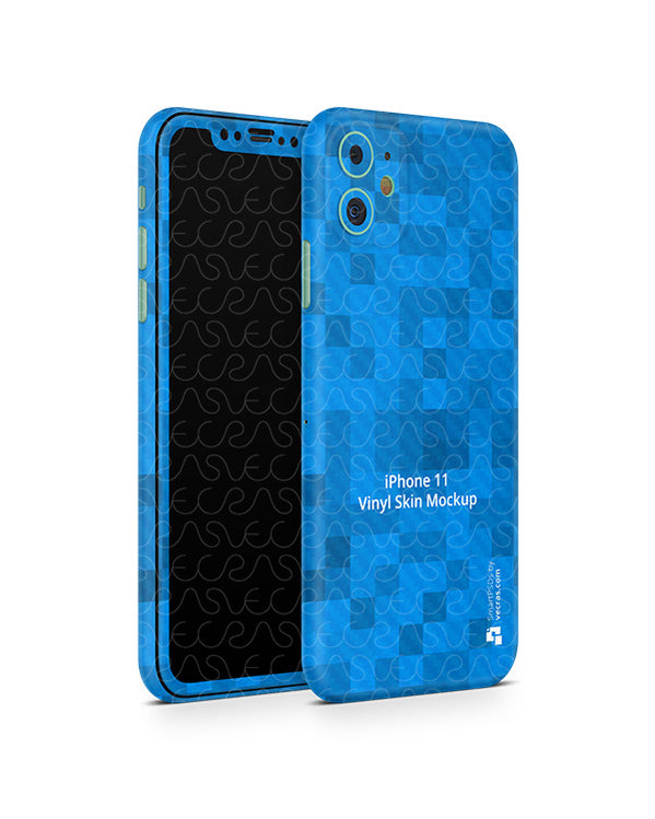 iPhone 11 (2019) PSD Skin Mockup Template (Angled) — VecRas