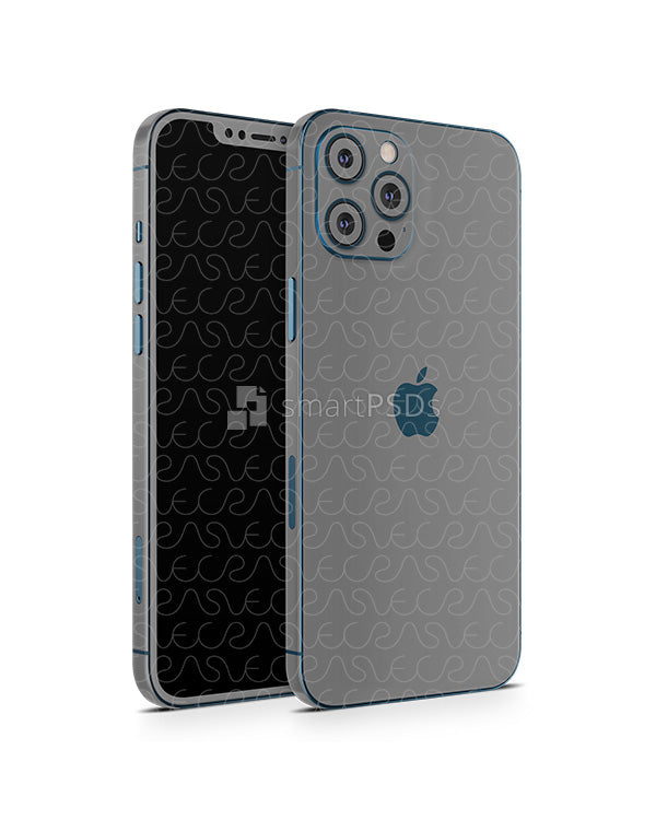iPhone 12 Pro Max (2020) PSD Skin Mockup Template (Angled) — VecRas